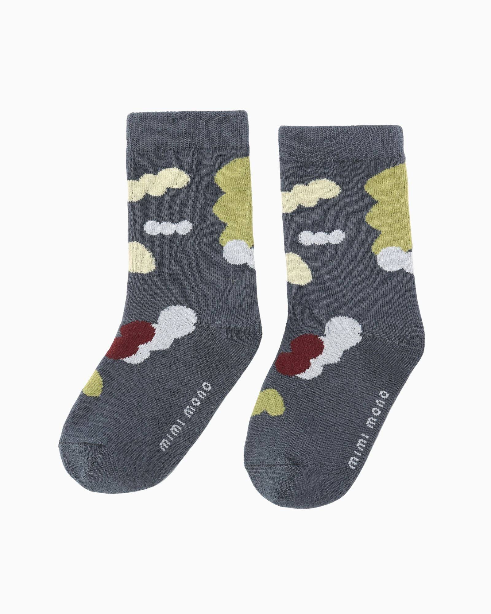 Balloon Knitted Socks (Indigo), Cute Children's Socks, Gifts for Children